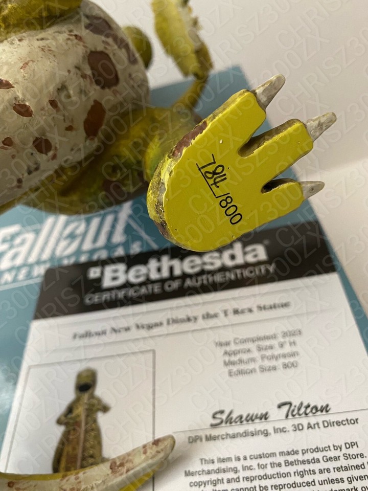 Fallout New Vegas Dinky The T-Rex Dinosaur Statue Figure Thermometer ...