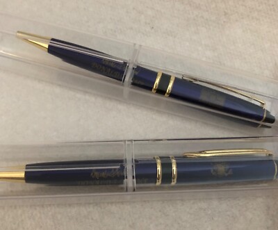 TRIMP INAUGURATION PEN (2) WHITE HOUSE & EAGLE SEAL GOLD SIGNED ...