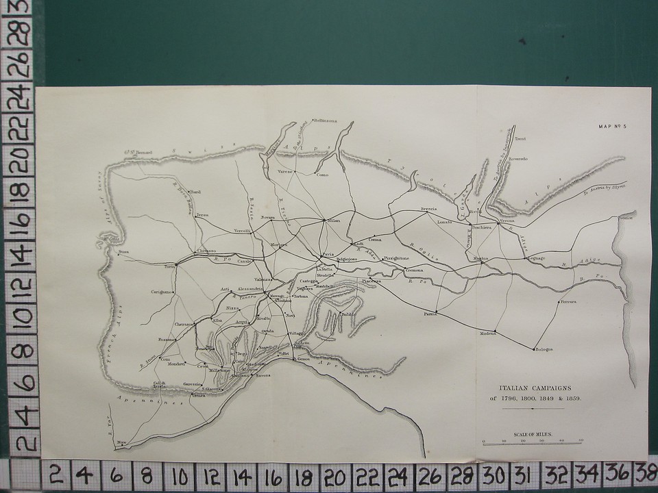 1872 WAR MAP/BATTLEPLAN ~ ITALIAN CAMPAIGNS 1796 1849 & 1859 | eBay