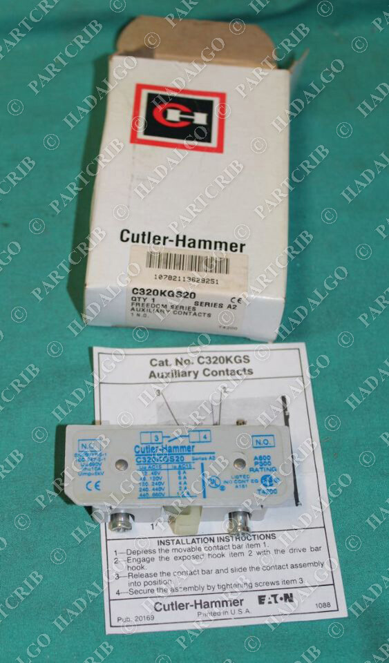 Cutler-Hammer, C320KGS20, Auxiliary Contact 1NO | eBay