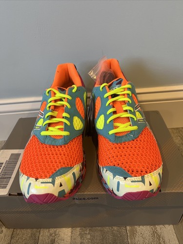 ASICS GEL NOOSA TRI 7 SZ 10.5 NEON ORANGE RARE MENS TRAINER EUR 44.5 DS ...