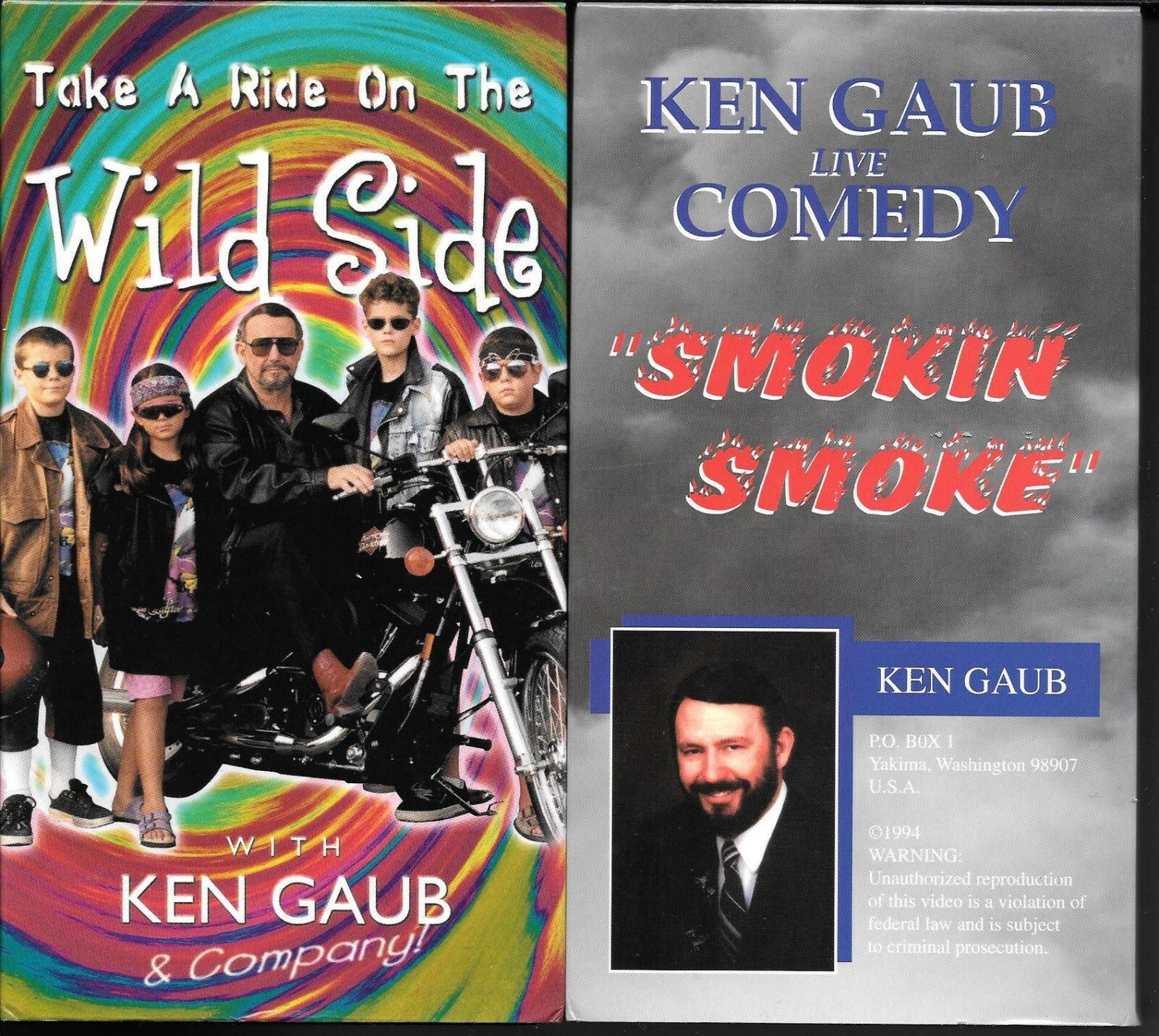 KEN GAUB live comedy SMOKIN SMOKE & WILD SIDE-2 VHS videotapes NEW | eBay