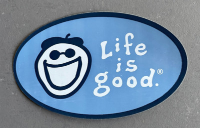 CLASSIC NEW LIFE IS GOOD 4.5" STICKER DECAL JAKE SHADOW BLUE OVAL ...