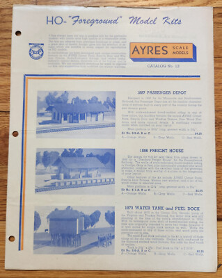 Ayers Scale Models Catalog #12 HO Foreground Model Kits 1953 | eBay
