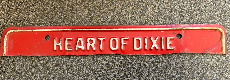 Cut Heart Of Dixie Alabama License Plate ‘69 | eBay