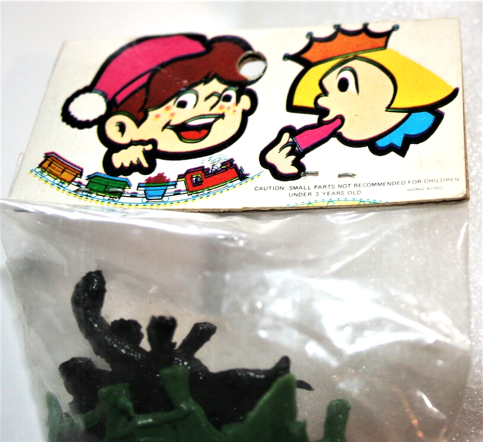 Dime Store Toy Plastic Dinosaur 6 Figure Play Set 1970s NOS New MIB ...