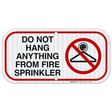 Do Not Hang From Fire Sprinkler Sign 3" Round Sticker for sale online ...