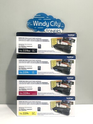 Brother TN-339BK TN-339C TN-339M TN-339Y Full Toner Set HL-L9200CDW,MFC ...