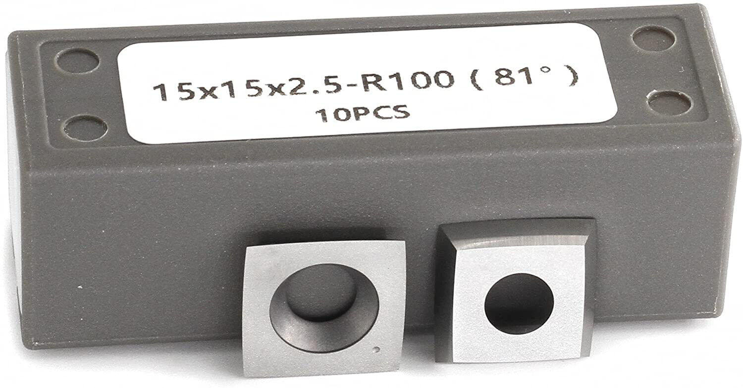 10PC 15x15x2.5mm Carbide Inserts for JET Grizzly H7354 Byrd Shelix ...