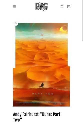 Dune 2 Poster Andy Fairhurst Limited 100 Not Mondo Greg Ruth Kurtz ...