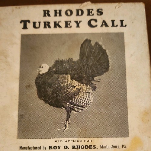 Vintage Rhodes 1950’s wood Turkey Call Bye Roy O Rhodes Martinsburg, PA ...