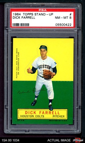 1964 Topps Stand Up Turk Farrell Colt 45s PSA 8 - NM/MT | eBay