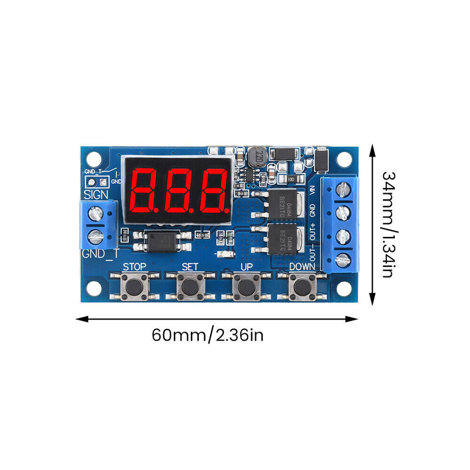 LED Display Digital Timer Relay PLC Automation Control Switch Module ...