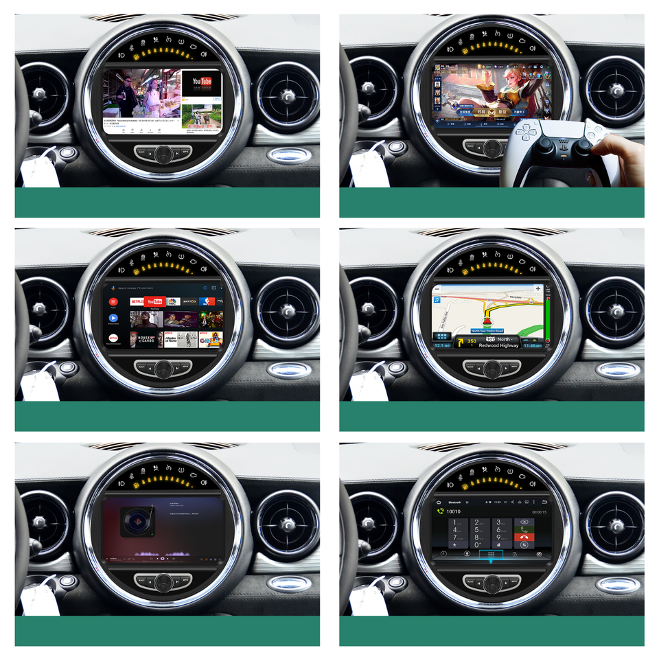 CarPlay Radio for Mini Cooper CIC R55 R56 R57 R58 R59 R60 R61 8in Touch ...