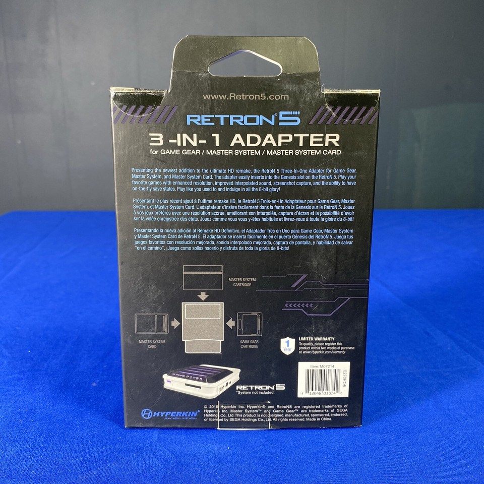 Hyperkin Retron 5 3-in-1 Adapter for Game Gear/Master System/Master ...