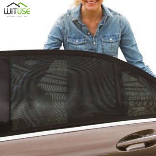 2Pcs Car Rear Window Mesh Cover Shield Sun Visor Shade Sunshades UV ...