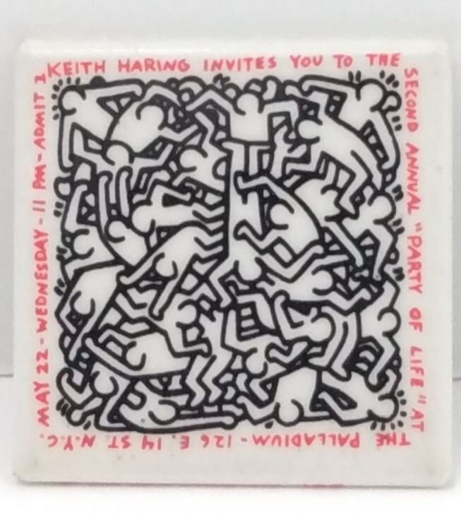 Rare 1985 Keith Haring Party of Life Birthday Pop Art… - Gem