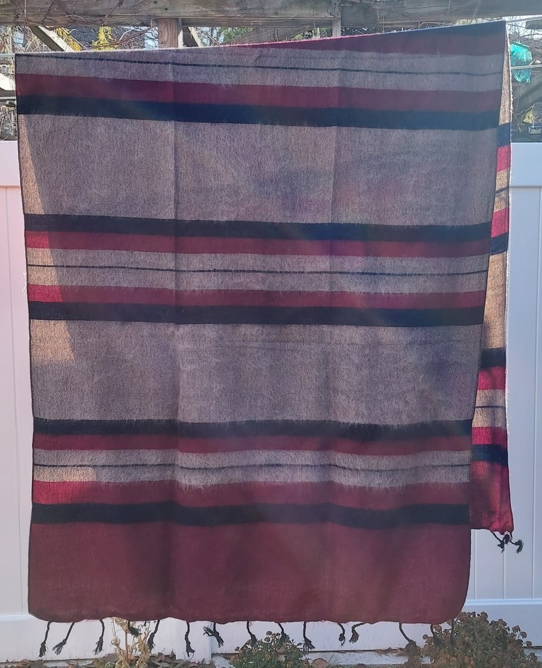 Himalayan Yak Wool Wrap Cozy very warm and soft 80" x 32" inches ...
