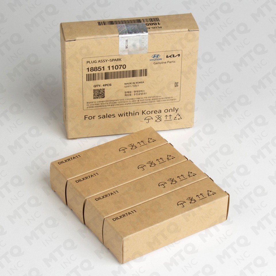 New Hyundai Kia Genesis Iridum Spark Plug (4PC) 18851-11070 | eBay