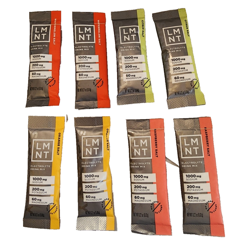 LMNT Zero Sugar Electrolytes Pack Drink Mix 8 Count Loose Mixed Flavors ...