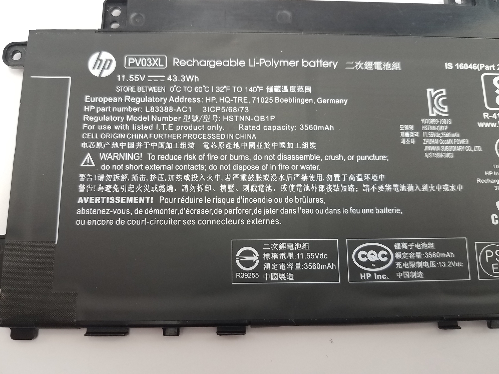 Genuine HP PV03XL PP03XL Battery for HP Pavilion x360 13-BB 14-DV 14-DW ...