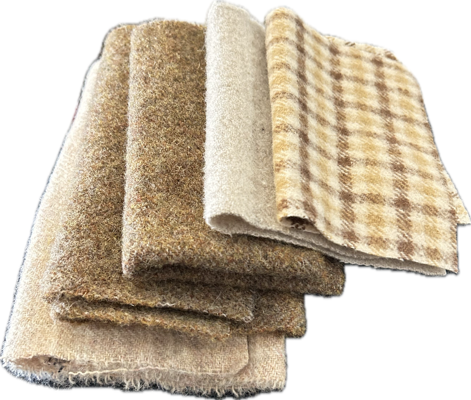 Choose from EARTH TONES WOOL Bundles RUGHOOKING APPLIQUÉ PENNY RUGS! | eBay