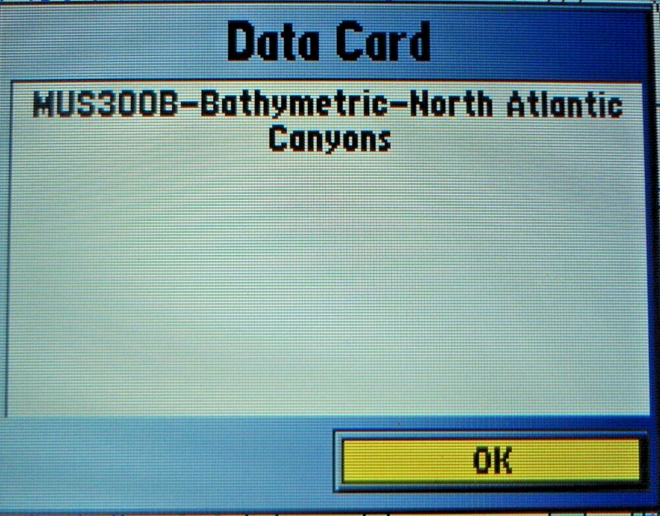 Garmin BlueChart NORTH ATLANTIC CANYONS BATHYMETRIC MUS300B Data Card ...