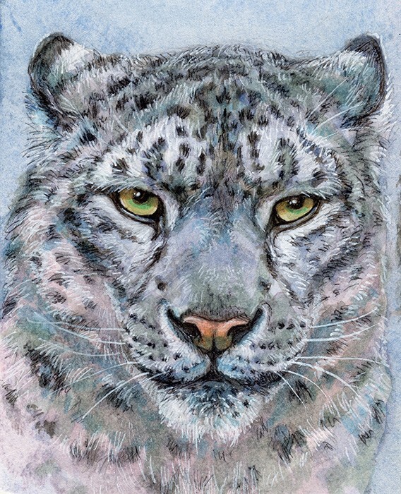 Snow Leopard Painting