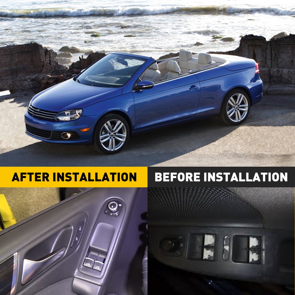 Front Drivers Right Window Switch Pack 2 Door For Vw Eos Golf Mk6 ...