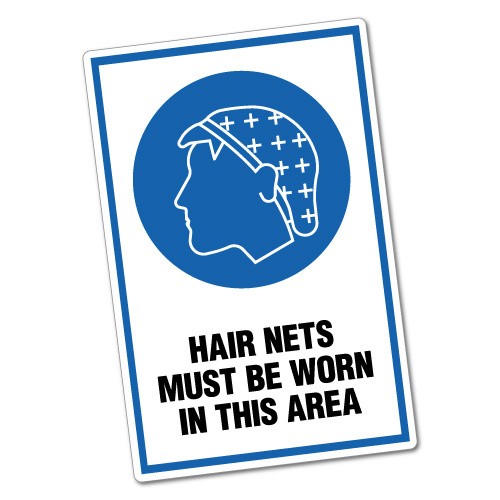 Hair Nets Must Be Worn In This Area Sticker Decal Safety Sign Car Vinyl ...