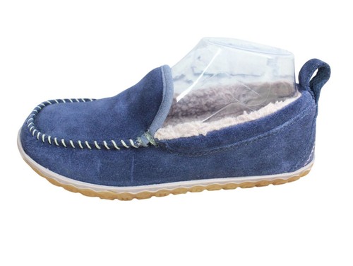 LL Bean Women's Mountain Slippers Moccasin Fleece Lined Raw Indigo Size ...