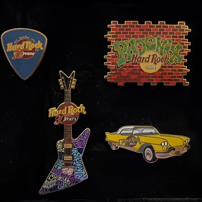HARD ROCK CAFE PIN SET 30 Year Anniversary PHOENIX Pin Set of 4 Guitar ...
