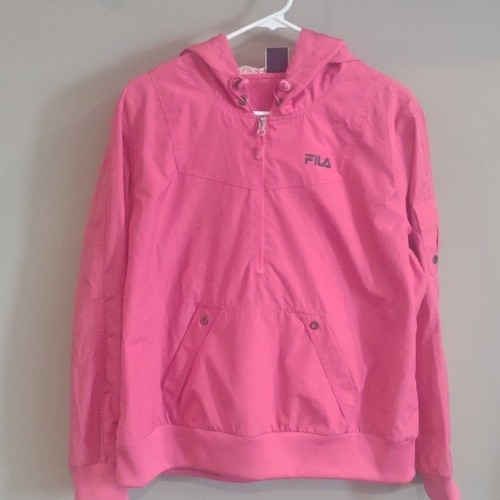 Fila Sport women's Xlarge pink hooded quarter zip jacket | eBay