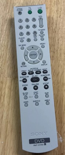 SONY RMT-D175A REMOTE CONTROL for DVD Player, DVP-NS41, NS41P, NS45P ...