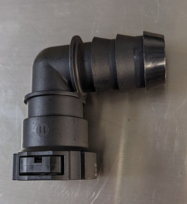 Ford 24mm x 24mm 90 Deg Elbow 2 Button Quick Connect DEF Tank Connector ...