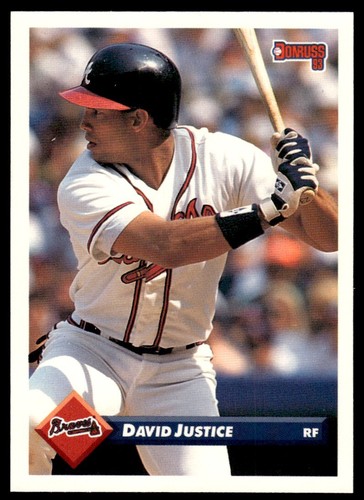 1993 Donruss Baseball Card David Justice Atlanta Braves #580 | eBay