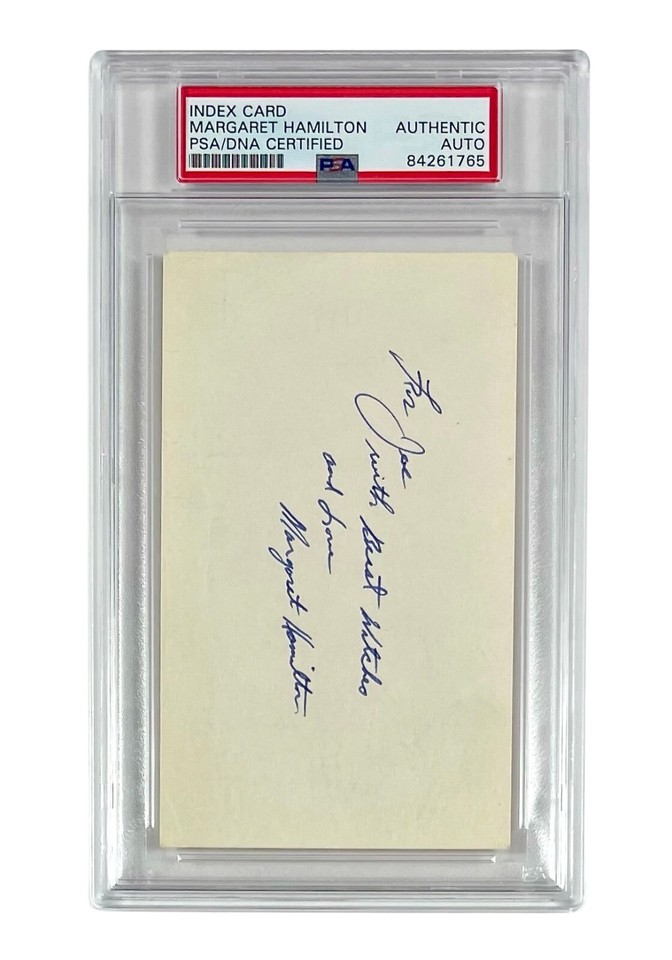 MARGARET HAMILTON Signed Autographed 3x 5 INDEX CARD OZ WITCH PSA/DNA ...
