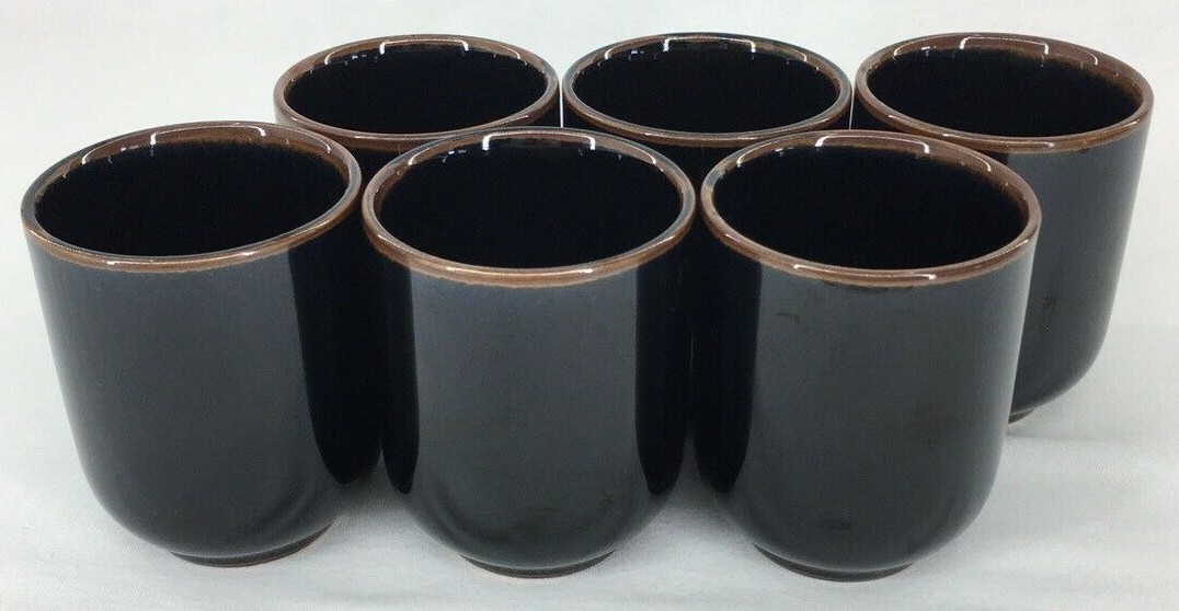 Pier 1 Sake Tea Cups Brown Set of 6 Pier 1 Imports Tea Sake Shots EUC ...