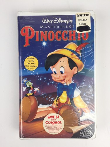 Walt Disney Masterpiece Pinocchio VHS Clamshell New Factory Sealed | eBay