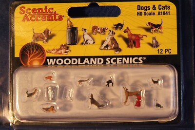 Woodland Scenics - Dogs & Cats (12 pcs) - HO Scale - A1841 | eBay