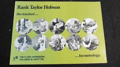Rank Taylor Hobson/Hilger Watts Sales Brochure 'The Standard For ...