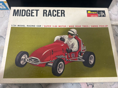MONOGRAM MIDGET RACER 1/24 x-88 motor slot car kit | eBay