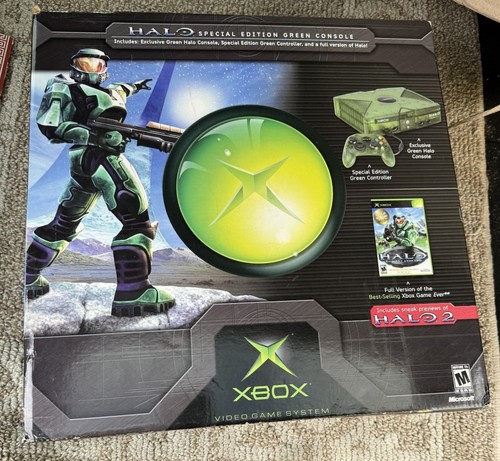 Original Microsoft Xbox Halo Special Edition Green Console - BRAND NEW ...