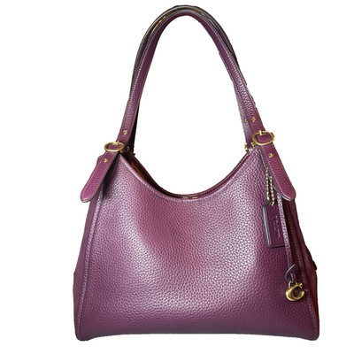 Coach Lori Leather Suede Shoulder Bag Rare Color Deep Berry C5265 Brass ...