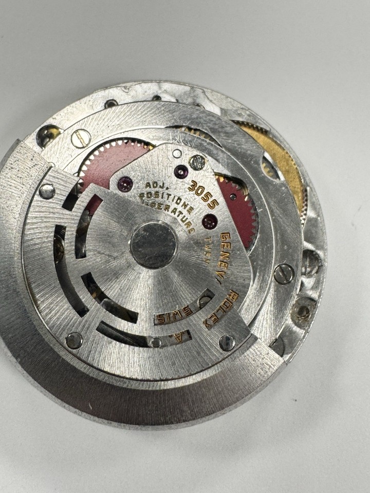 Genuine ROLEX 3055 Movement Aftermarket Diamond MOP Dial W/ Orig Crown ...