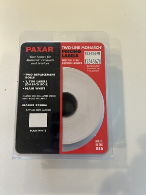 Monarch 1136 Two-Line Pricing Labels / Qty 3500 / White / 925084 NEW | eBay