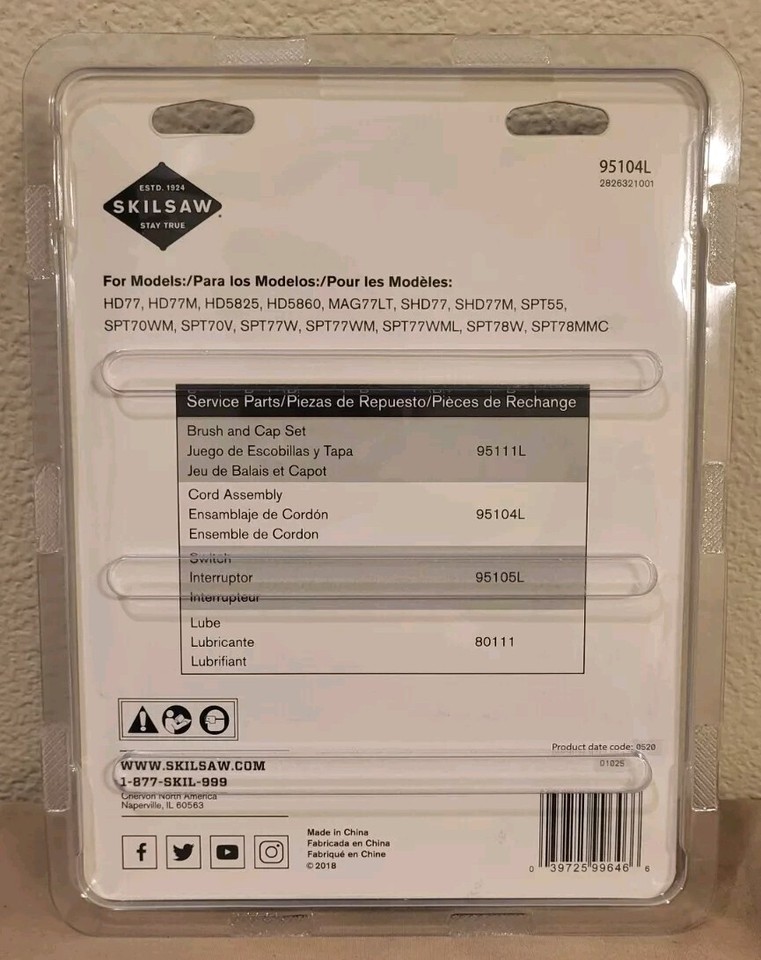 SKILSAW • Circular Saw Replacement Cord Assembly • 95104L • New/Sealed ...