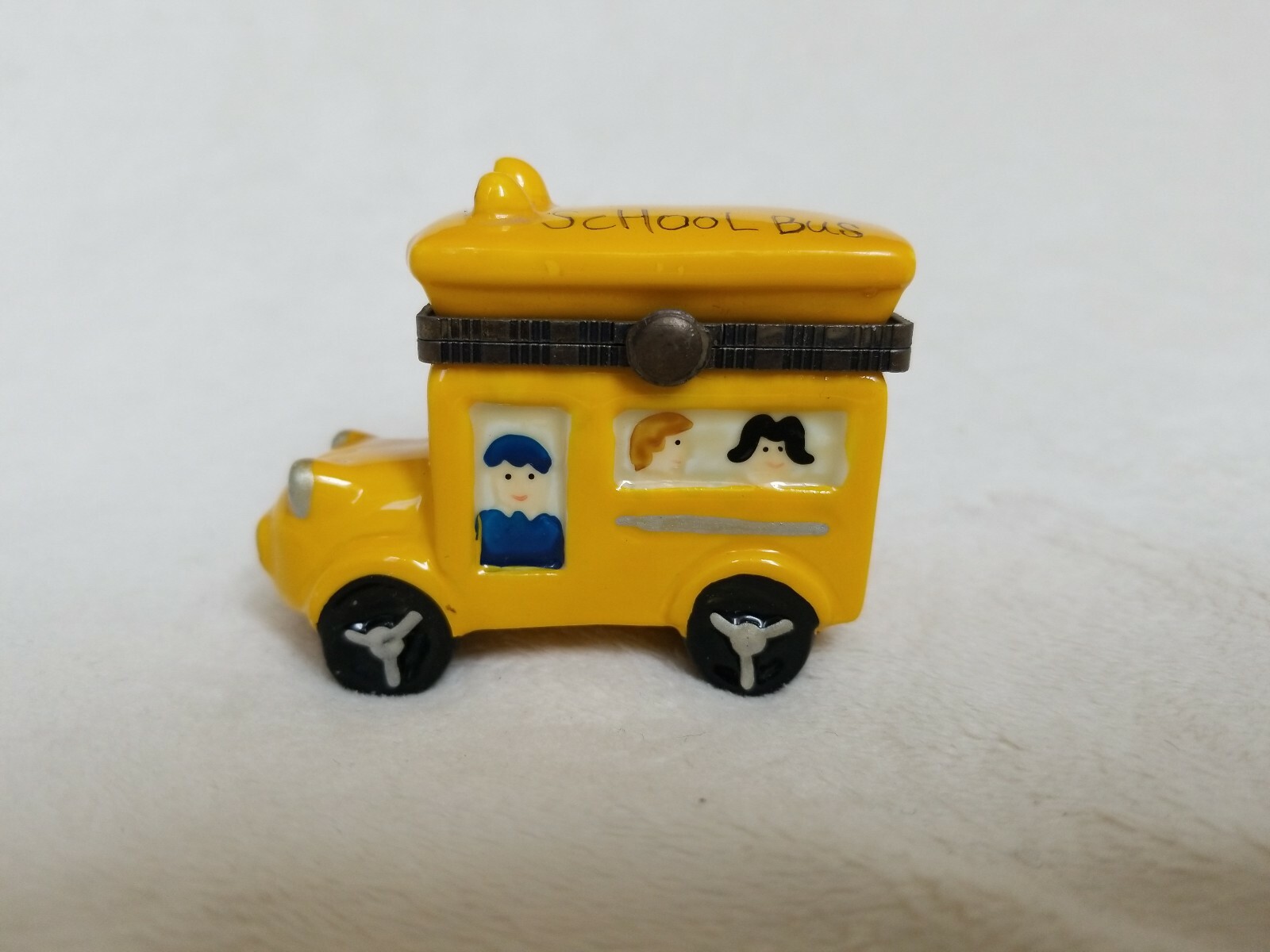 Vintage Ceramic School Bus Trinket Box | eBay