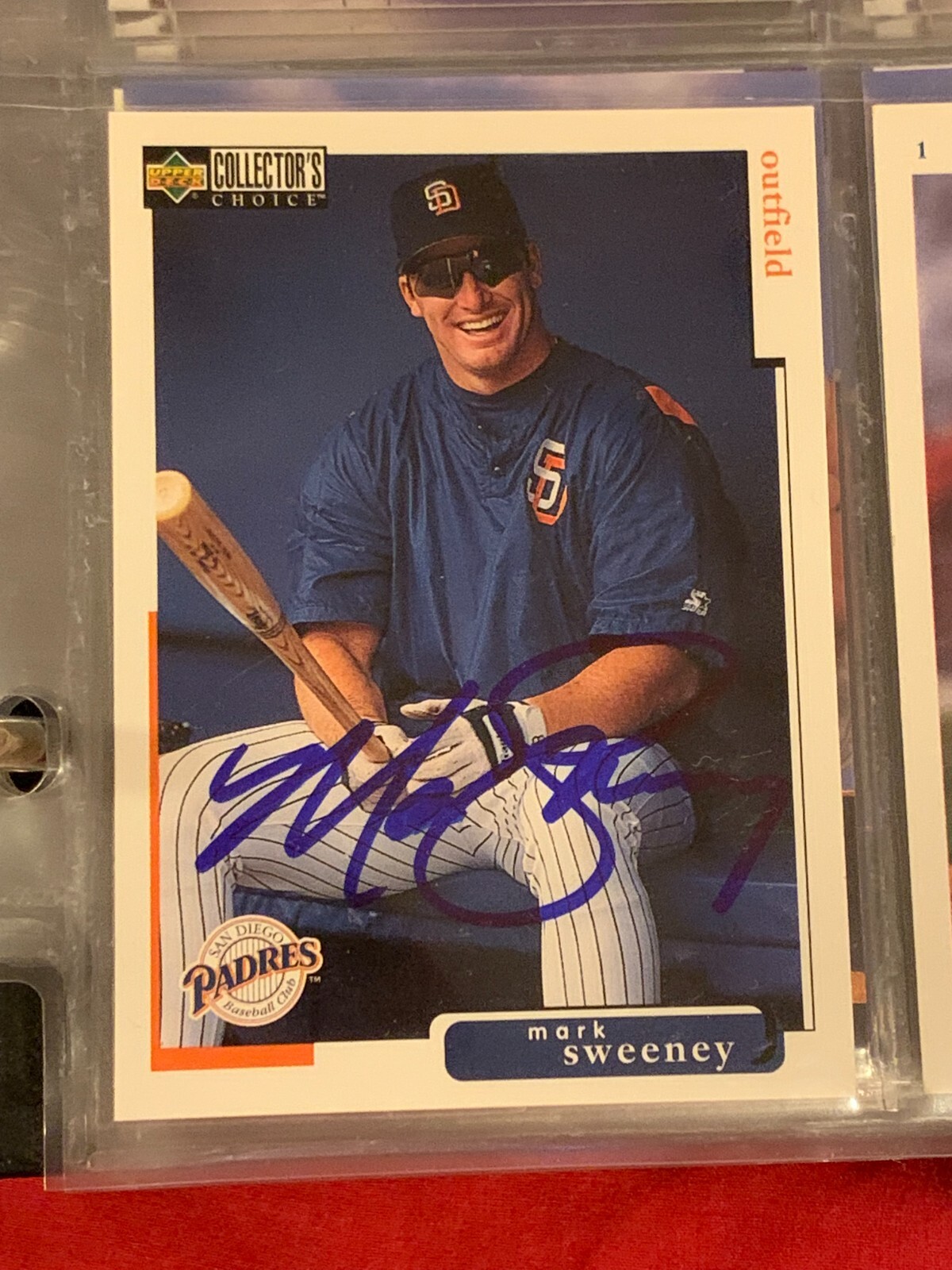 MARK SWEENEY AUTOGRAPHED SIGNED 1998 UPPER DECK COLLECTOR'S CHOICE CARD ...