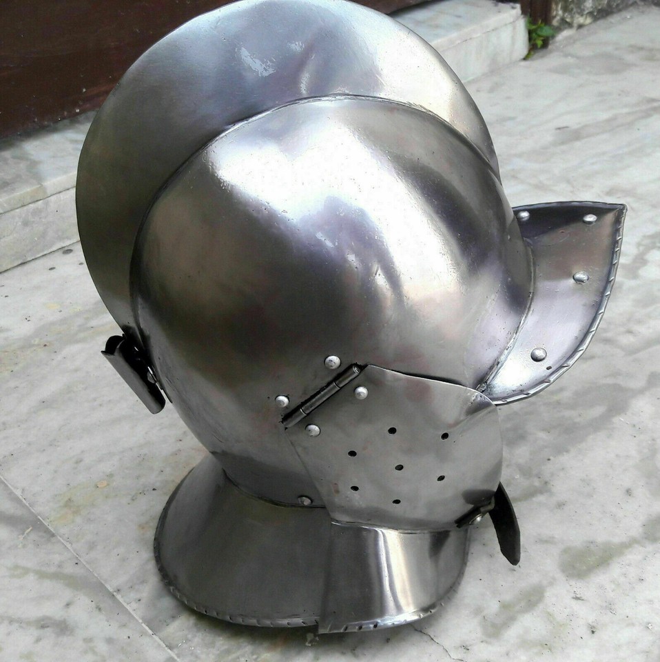 Medieval Knight European Closed Burgonet Helmet Reproductions Armor ...